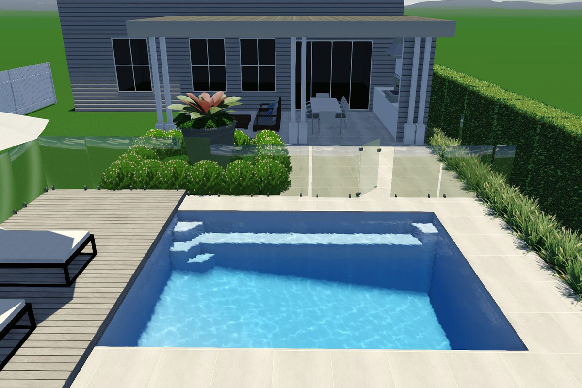 The Hampton 6m x 4m Swimming Pool