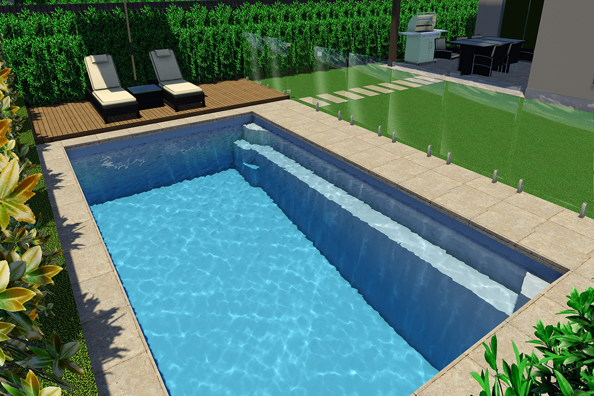 The Hampton 6m x 4m Swimming Pool