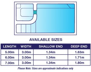 Palm Beach 5m x 3m - Factory Pools Perth